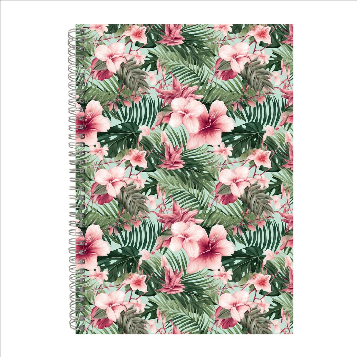Flower Pattern A4 Notebook Pad for Work Tropical Graphic Design Present ...