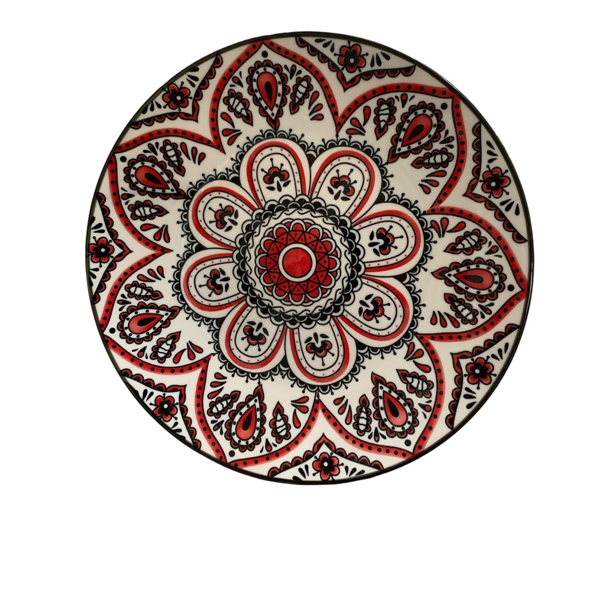 Quality Moroccan Pattern Porcelain Round Side Plate (6 Pieces) 21x21x5 ...