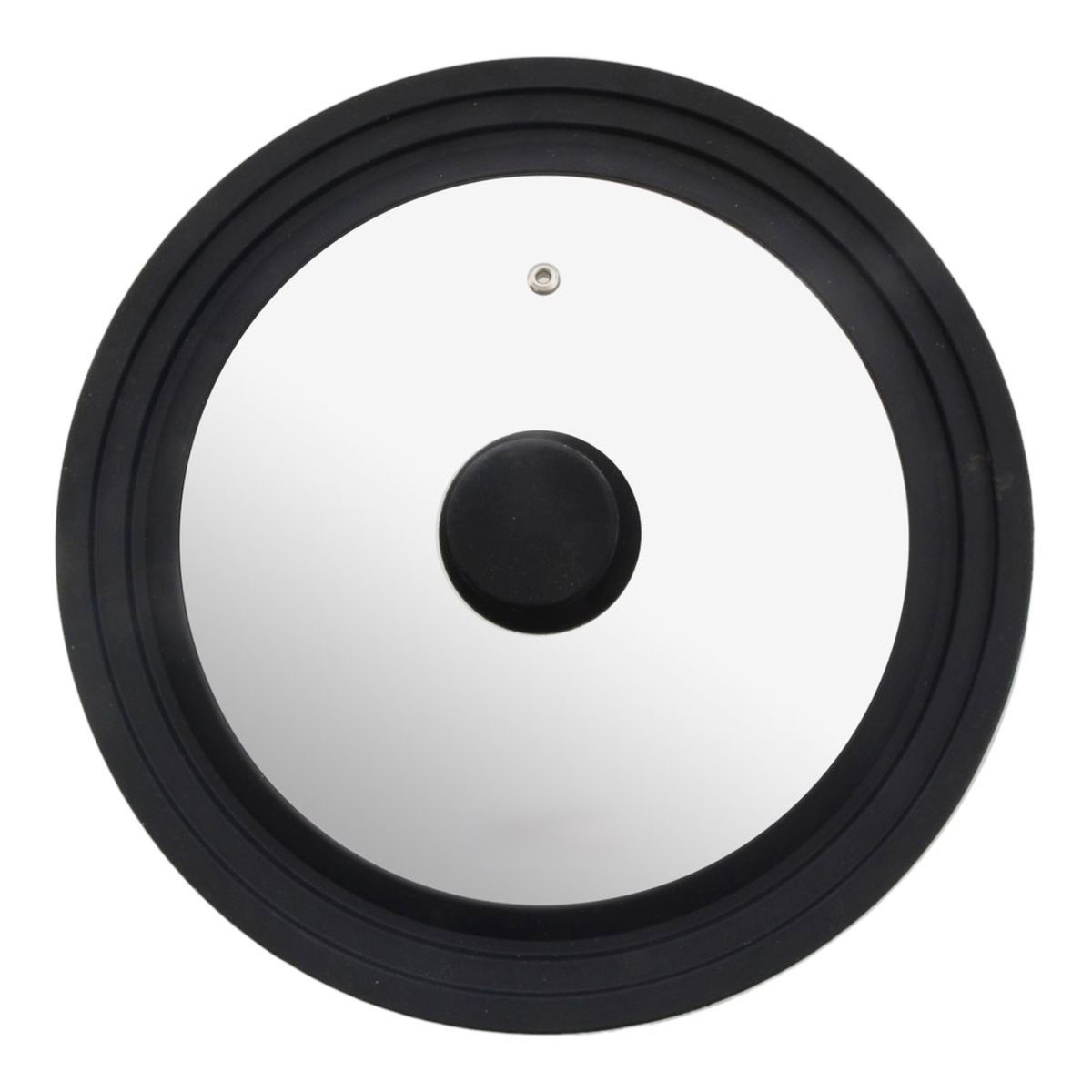 Frying Pan Cover Universal Glass Lid with Heat Resistant Silicone Rim ...