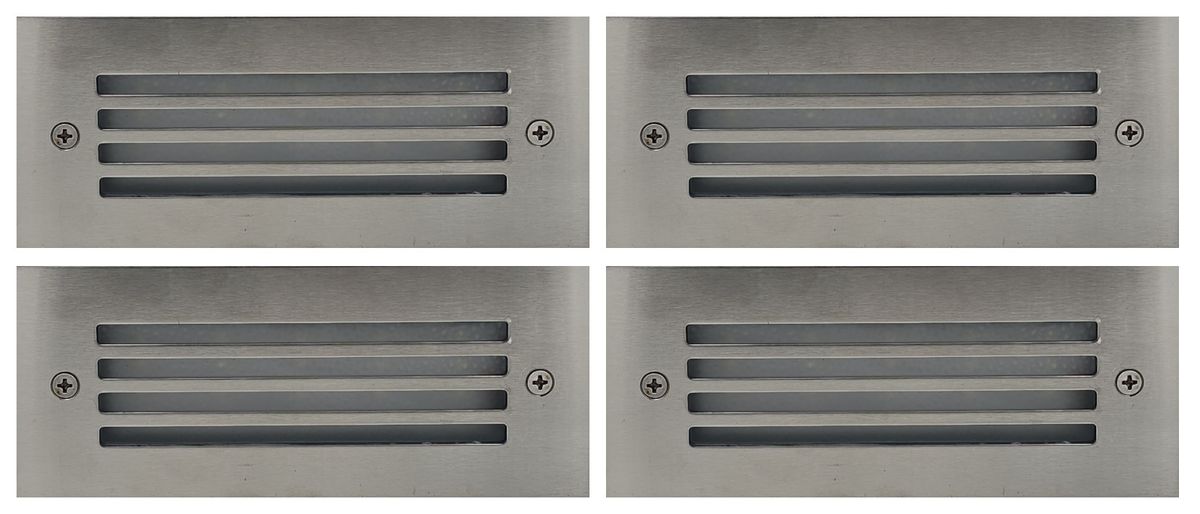 Hello Today Stainless Steel LED Grid Footlight 3W IP65 - 4 Pack Cool ...