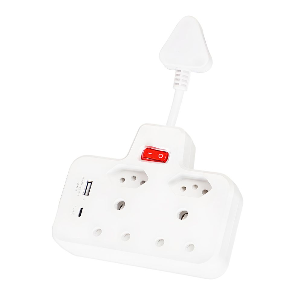 USB 4 Way Multi-Plug Adapter Fire Resistant With 1USB 1Type-C | Shop ...