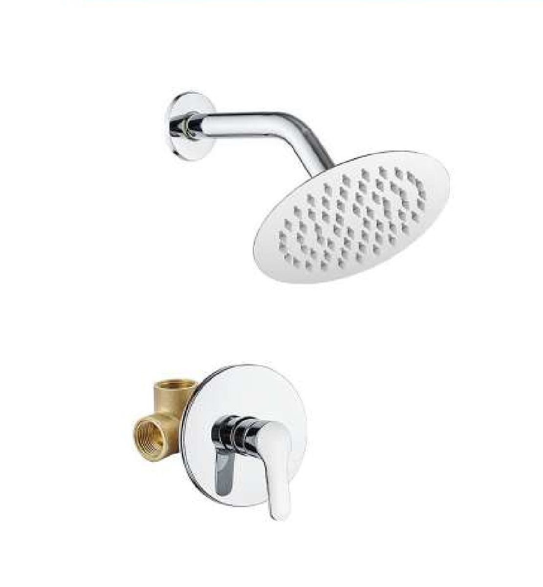 Shower Mixer with Shower Head and Arm Round M3W Series by Creative ...