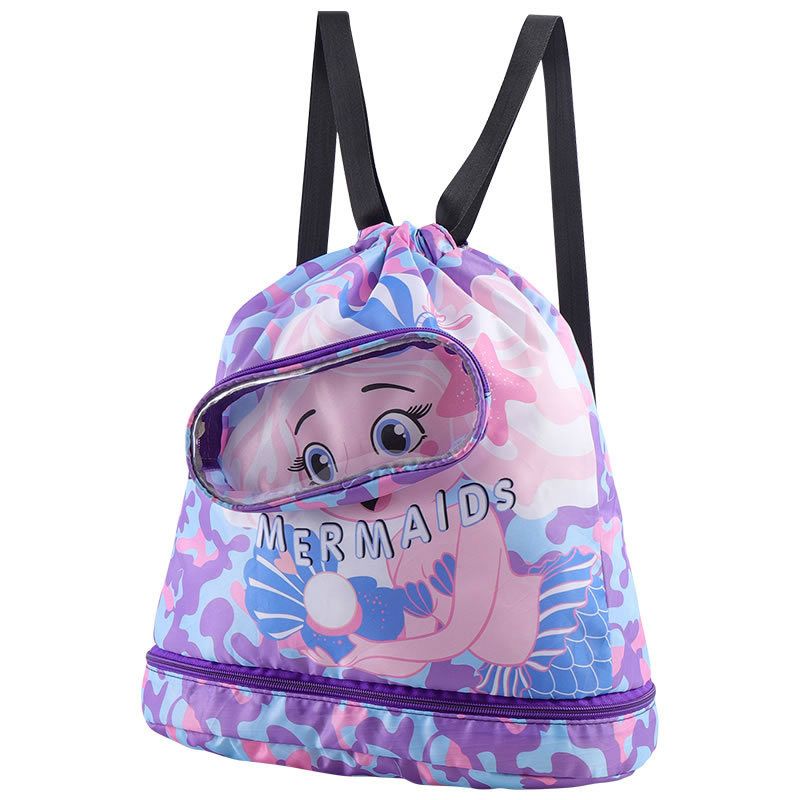 Swim Bag Waterproof Backpack Beach Bag Pull String Cinch Bag Girls ...