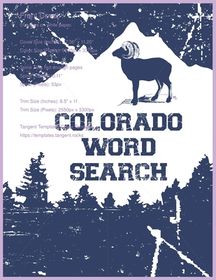 Colorado Word Search: Novelty Gift about the Colorful State for Puzzle ...