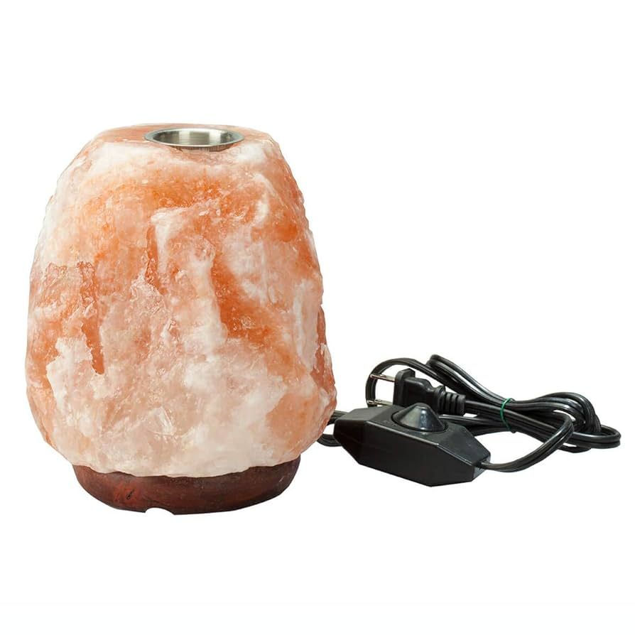 Health Full Himalayan Crystal Oil Defuser Salt Lamp with 2 Oil ...