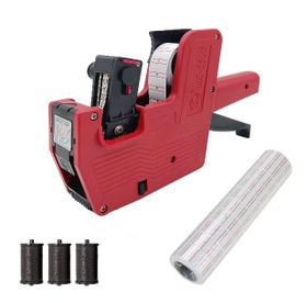 8 Digits Price Tag Gun MX5500 & 10 Rolls Labels With 3 Refill Ink ...