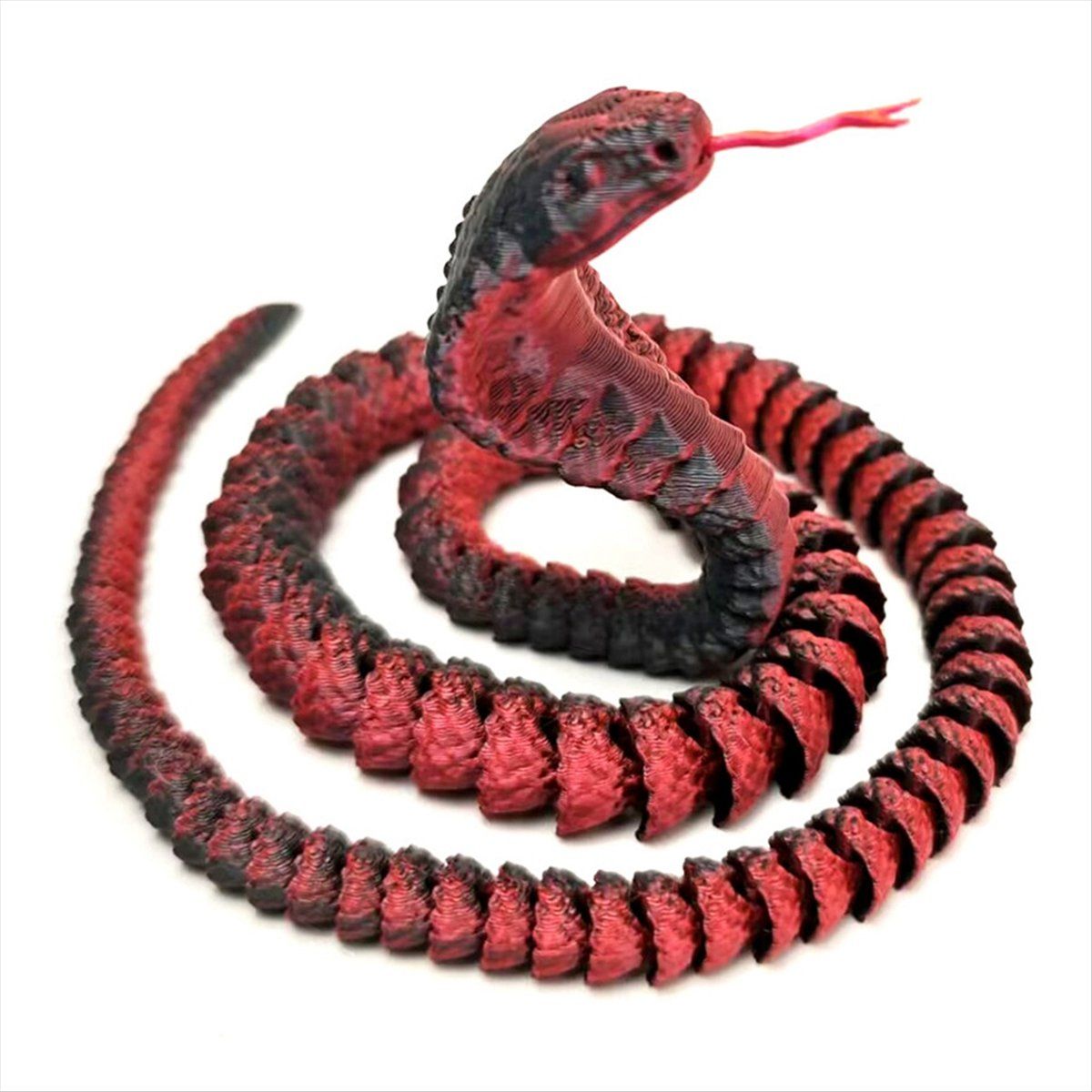3D Printed Snake Movable Snake Handmade Toy Laser Red & Black | Shop ...