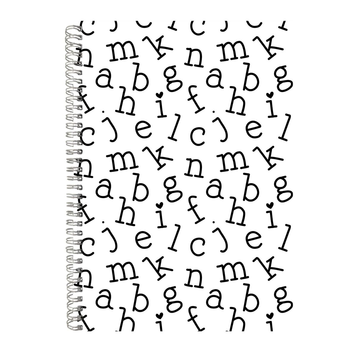 Alphabet A4 Notebook Spiral Lined Back To School Graphic Notepad Gift ...