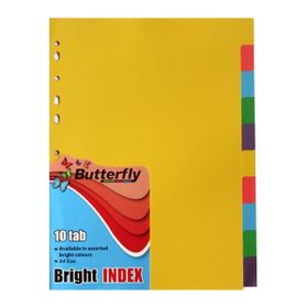 Butterfly Board File Dividers - A4 160gsm Bright - 10 Tab x 50 | Shop ...