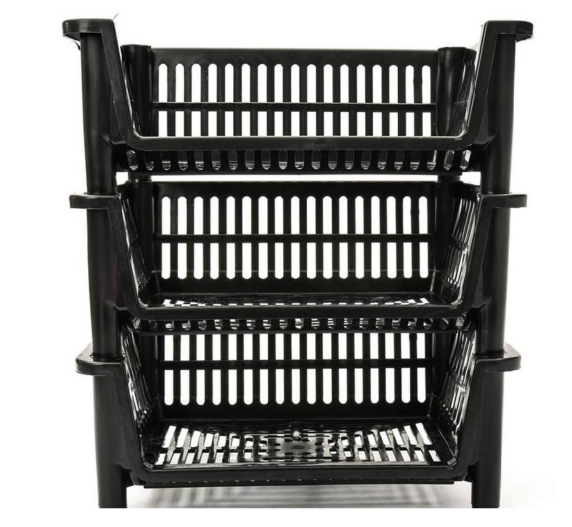 3 Tier Plastic Vegetable Black Kitchen Utensil Rack | Shop Today. Get ...
