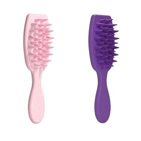 Premium Silicone Scalp Massaging Hair Brush Set - 2 Piece | Shop Today ...