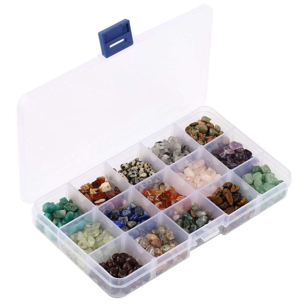 Craft DIY 15 Grid Crystal Chip Beads Gemstones For Jewellery Making ...