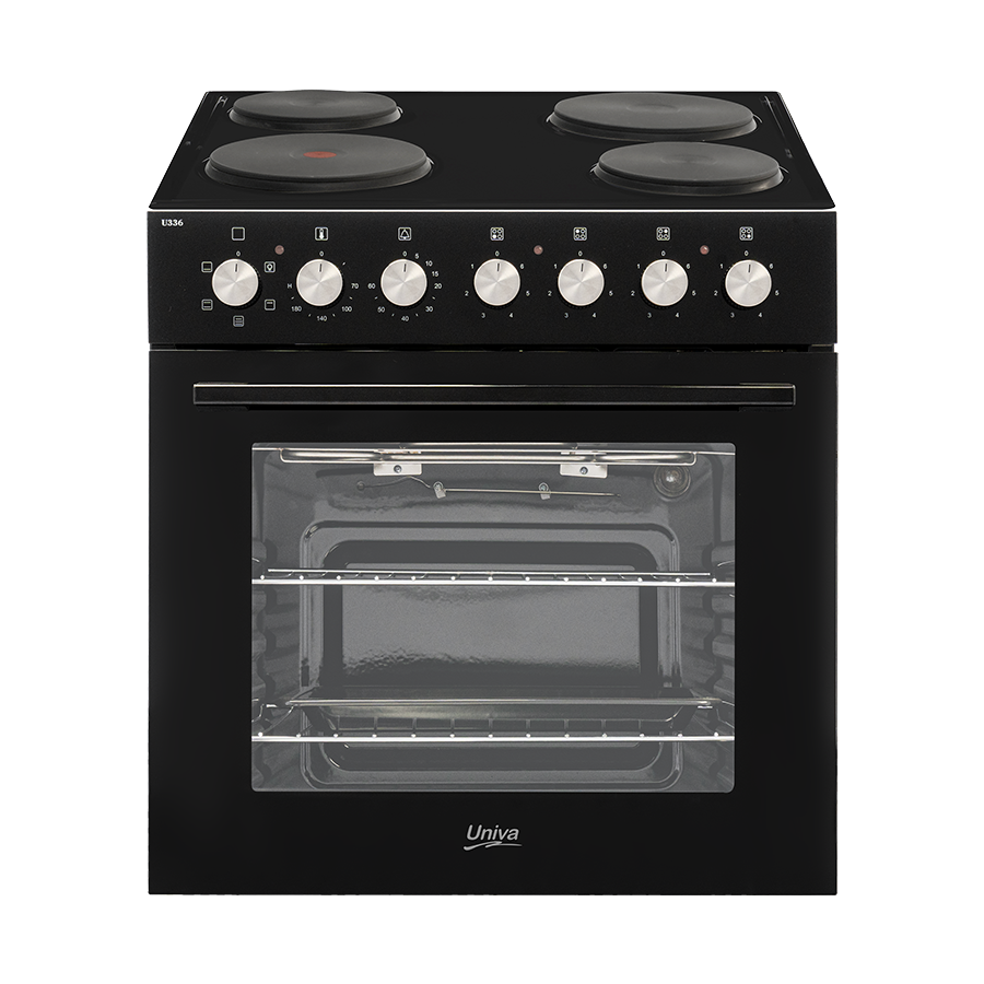 Univa U336B-1 Undercounter Oven & Solid Plate Hob Set - Black | Shop ...