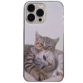 Solid - Phone Case with Cute Snuggle Cats & Pro Cam - Iphone 15 Pro Max ...