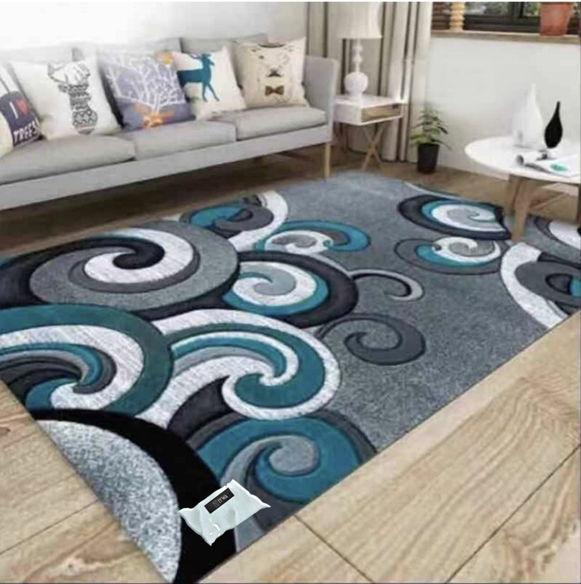 Modern 3D Geometric Design Area 2 Rug & Complementary IH Tieback | Shop ...