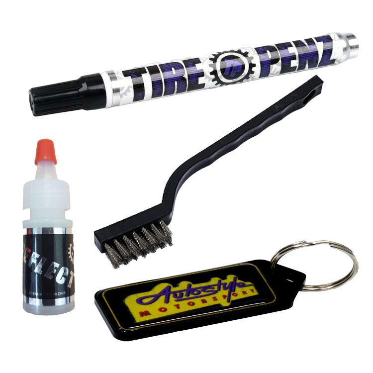 Tire Penz Tyre Paint Pen with Reflect & Wire Brush Kit - Pink & Gel ...