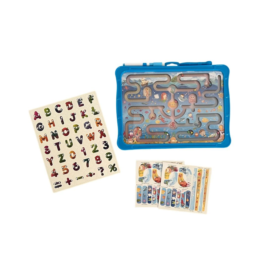 Kids Educational Ball Maze with Guide Pen and Non-Magnetic Whiteboard ...