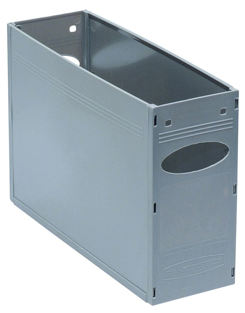 Fellowes Bankers Box Plastic Containers Solid Container - Grey 4pk ...