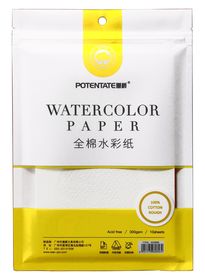 Potentate 300gsm 100% Cotton Rough Watercolour Paper - 10 sheets - 19 x ...