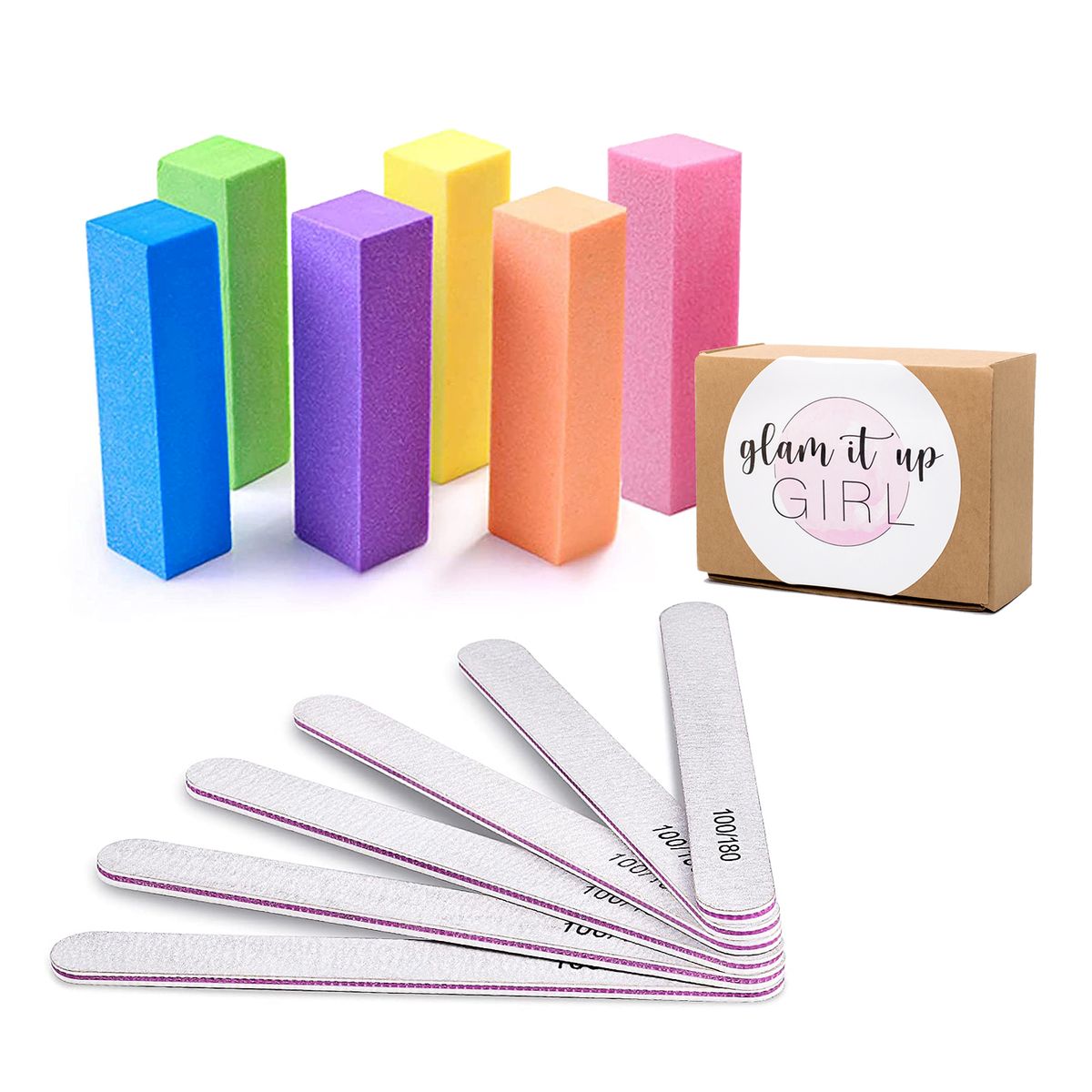 Glam It Up Girl Nail Buffers Set of 6 & Nail Files Set of 6 | Shop ...