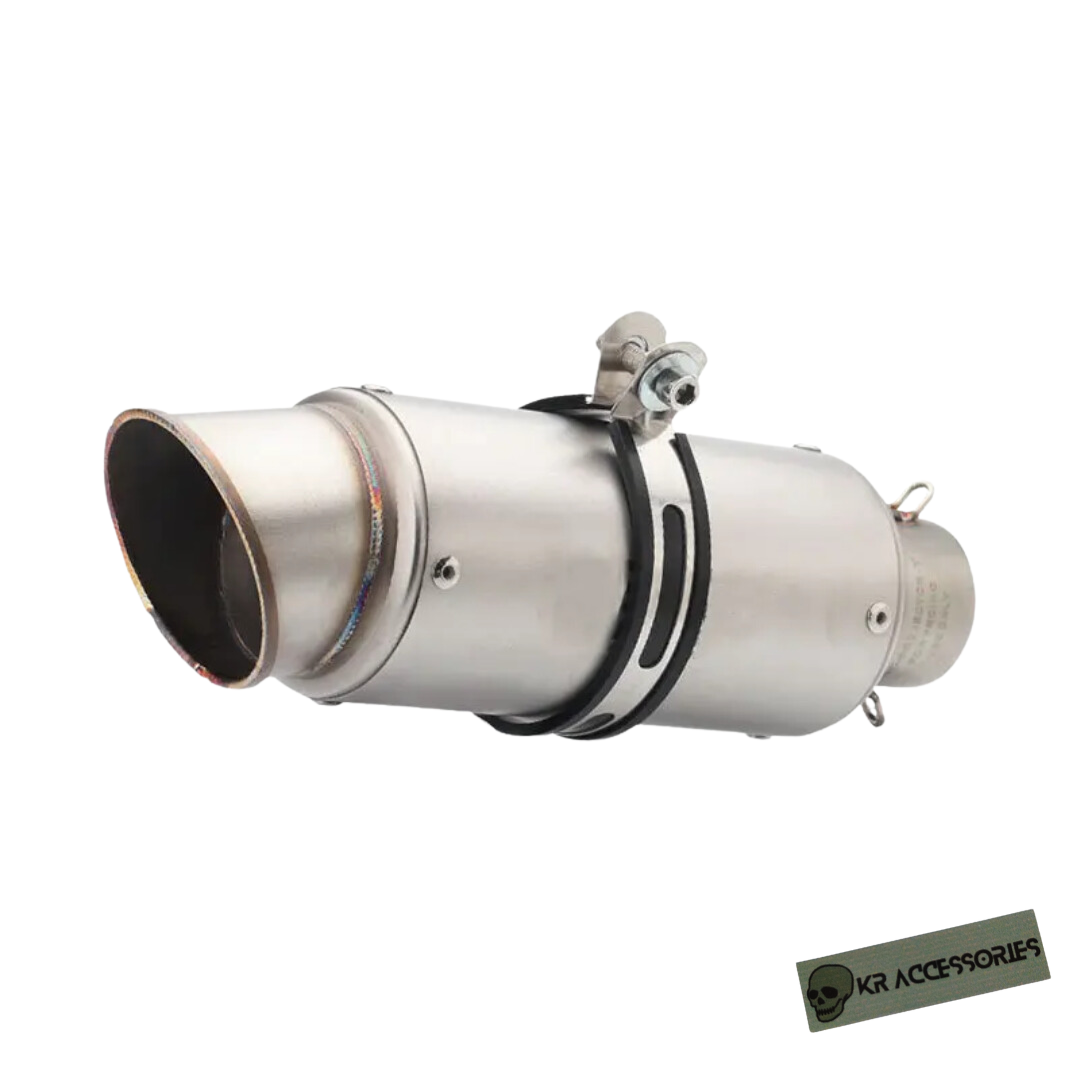 Silver Custom Motorcycle Short Exhaust #4- 51mm | Shop Today. Get it ...
