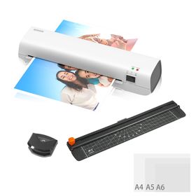 Laminator Machine with Trimmer and Corner Rounde, 15 Laminating Sheets ...