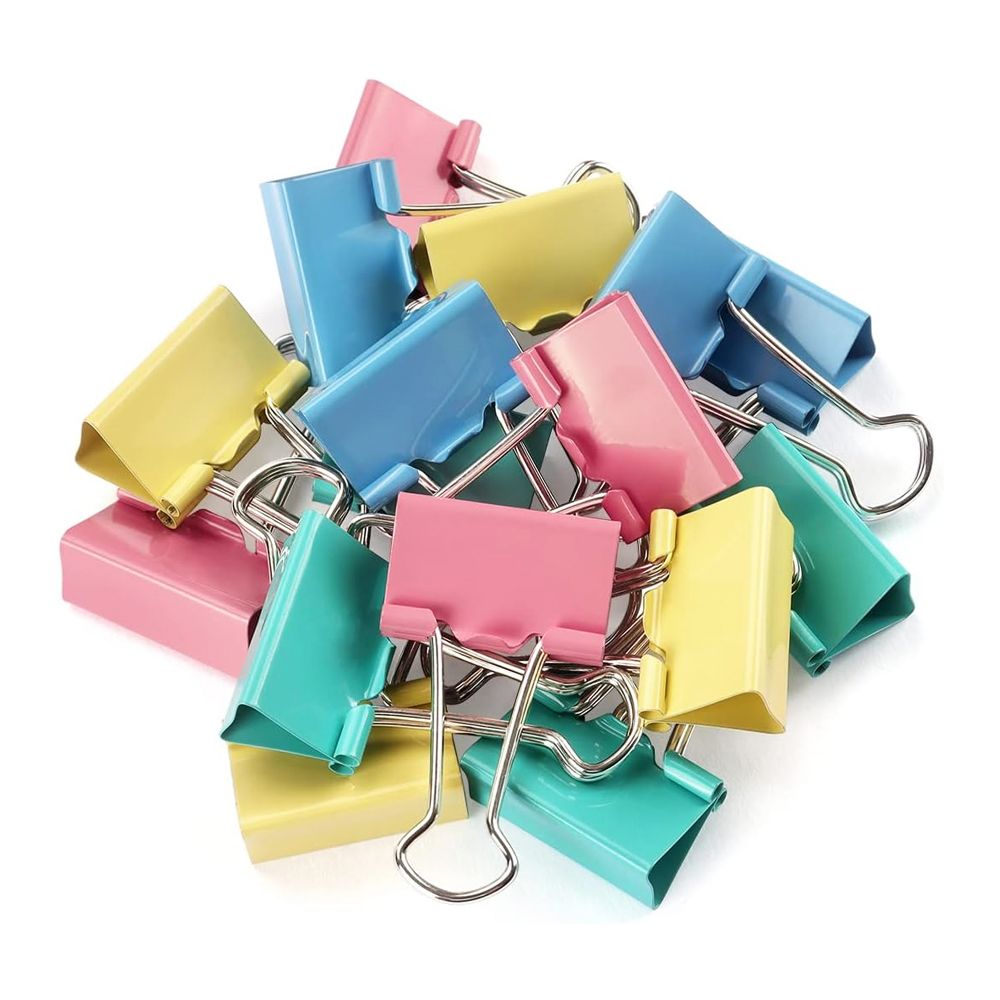 48 Pcs - Small Size Paper Binder Clips - 25mm | Shop Today. Get it ...