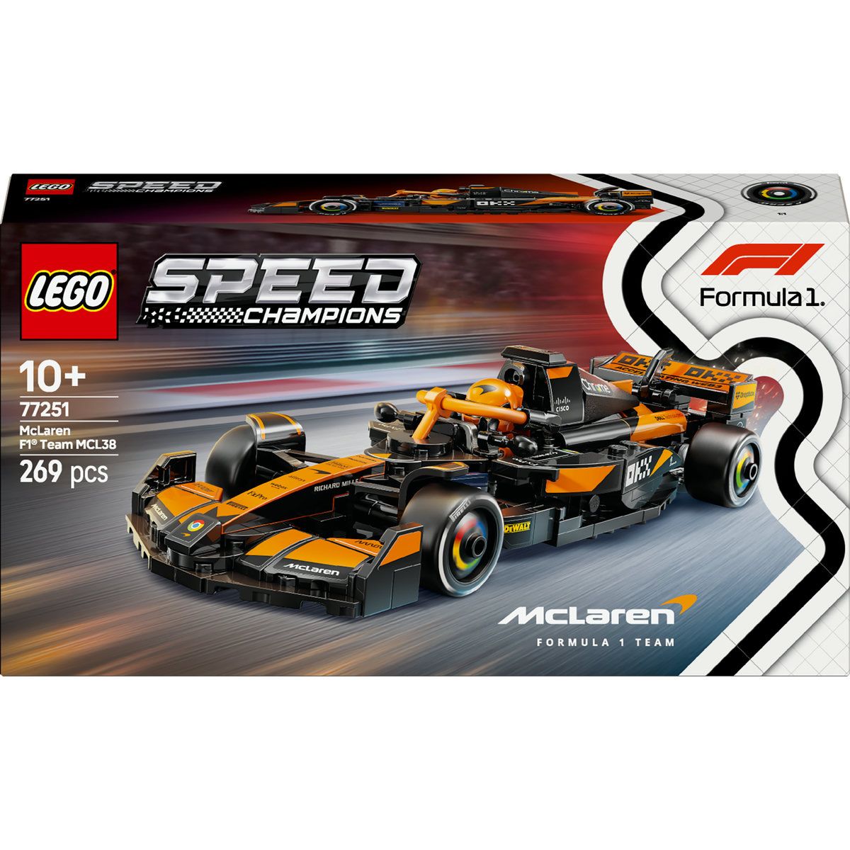 LEGO® Speed Champions McLaren F1® Team MCL38 Race Car Vehicle Set 77251 ...