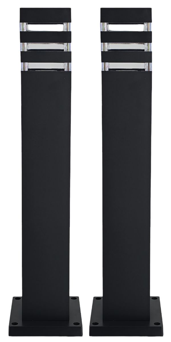 Hello Today Aluminium Outdoor Pathway Square Column Light IP54 - 2 Pack ...