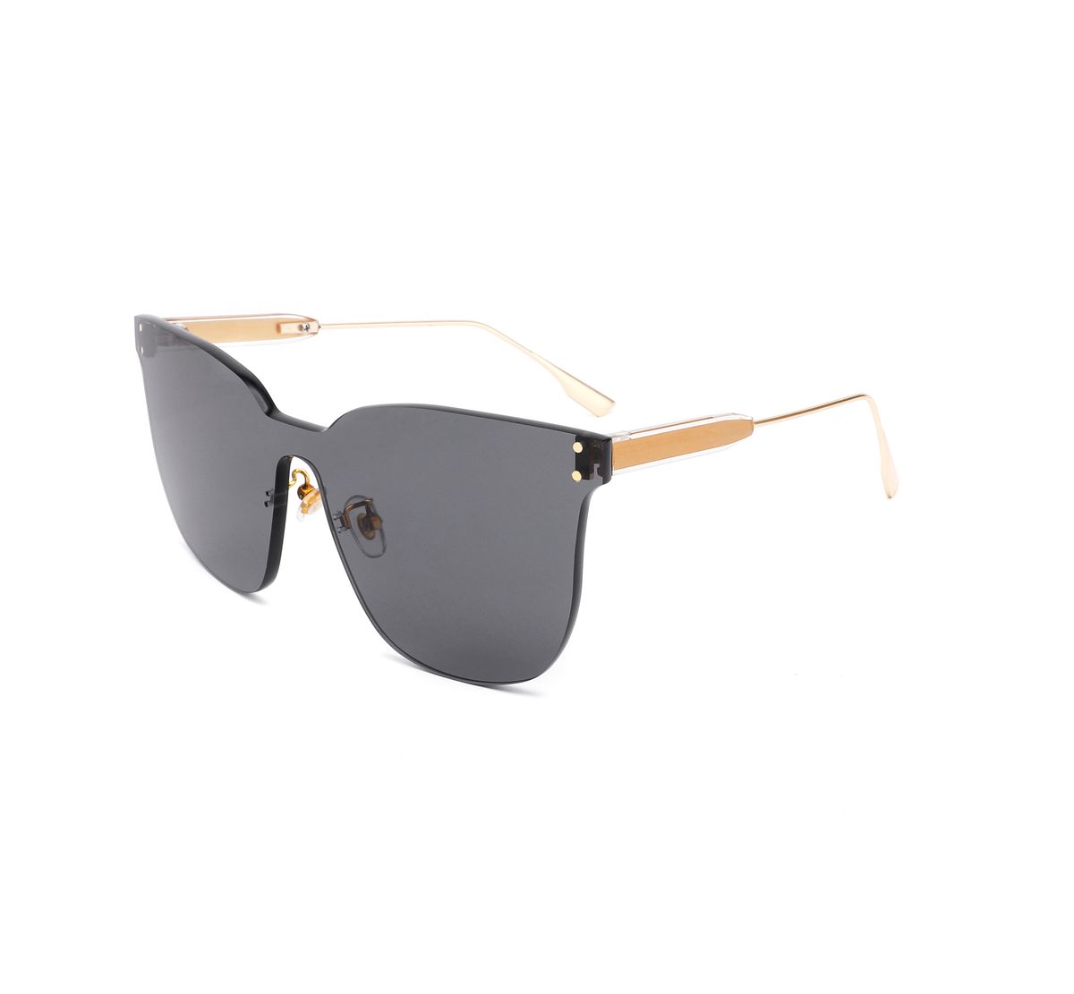 Sophie Moda-Stainless One Piece Cat-Eyed Sunglasses: Seamless ...