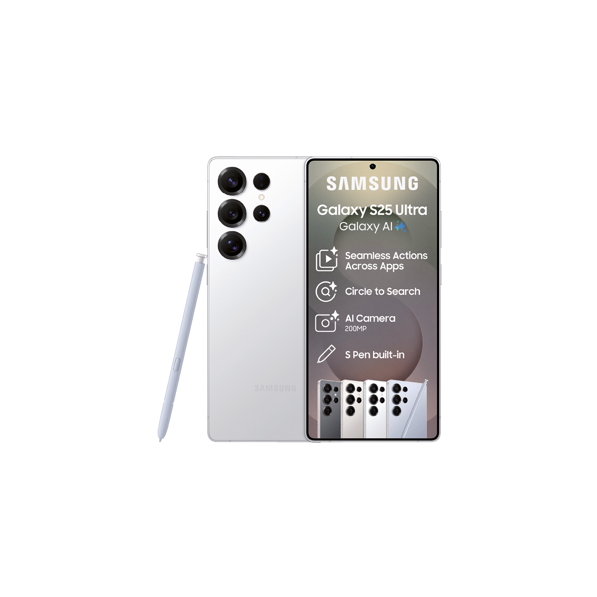 Samsung Galaxy S25 Ultra 5G 256GB Dual Sim - Titanuim White Silver ...