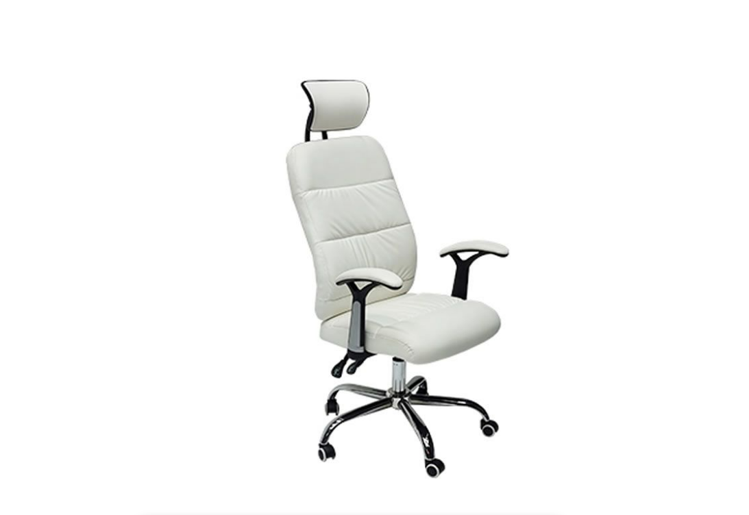 Reclining Office Chair With Head and Arm Rests - White | Shop Today ...