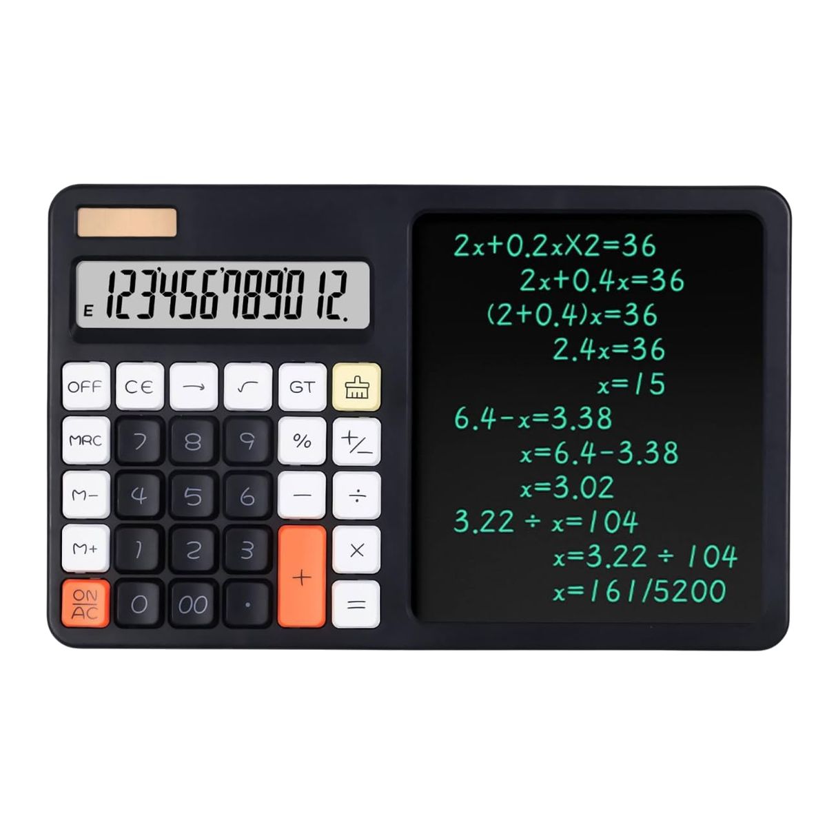 2-in-1 12 Digit Calculator with LCD Writing 7.5 Inches Pad & Stylus Pen ...