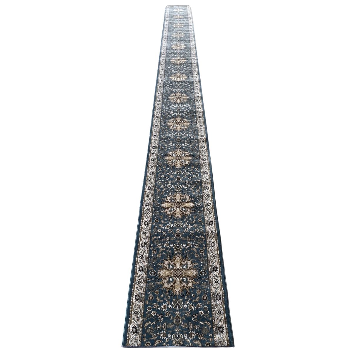 Persian Beige / Blue Long Passage Runner Rug - 1000 x 80 cm | Shop ...