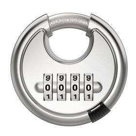 Stainless Steel Round Padlock 4 Digit Discus Lock With Hardened Locker ...