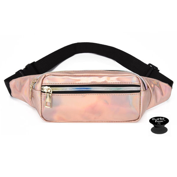 Funki Fox Holographic Shiny Metallic Moon Fanny Pack Waist Bag for ...