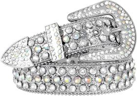 Luxury Strap Rhinestones Belt Bling Crystal Diamond Studded Belts ...