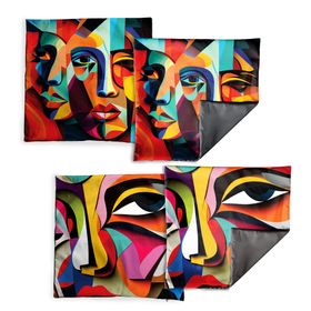Colourful Face Portrait Luxury Scatter Covers - Set of 4 | Shop Today ...