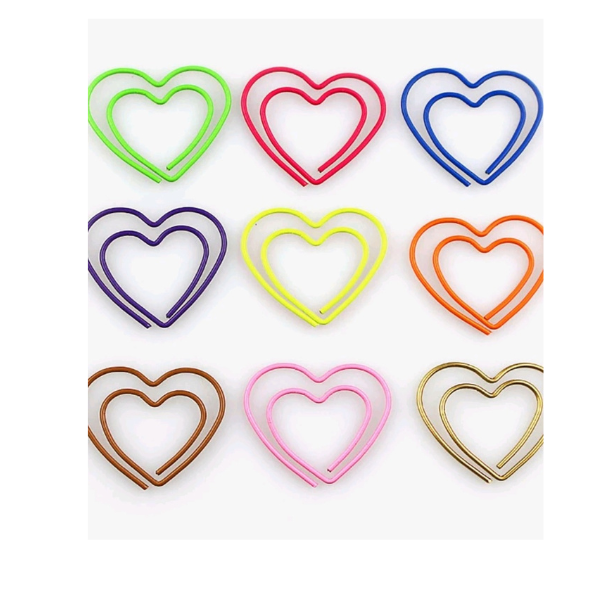 Paper clip Heart Shaped Random Colour (50 Pcs) | Shop Today. Get it ...