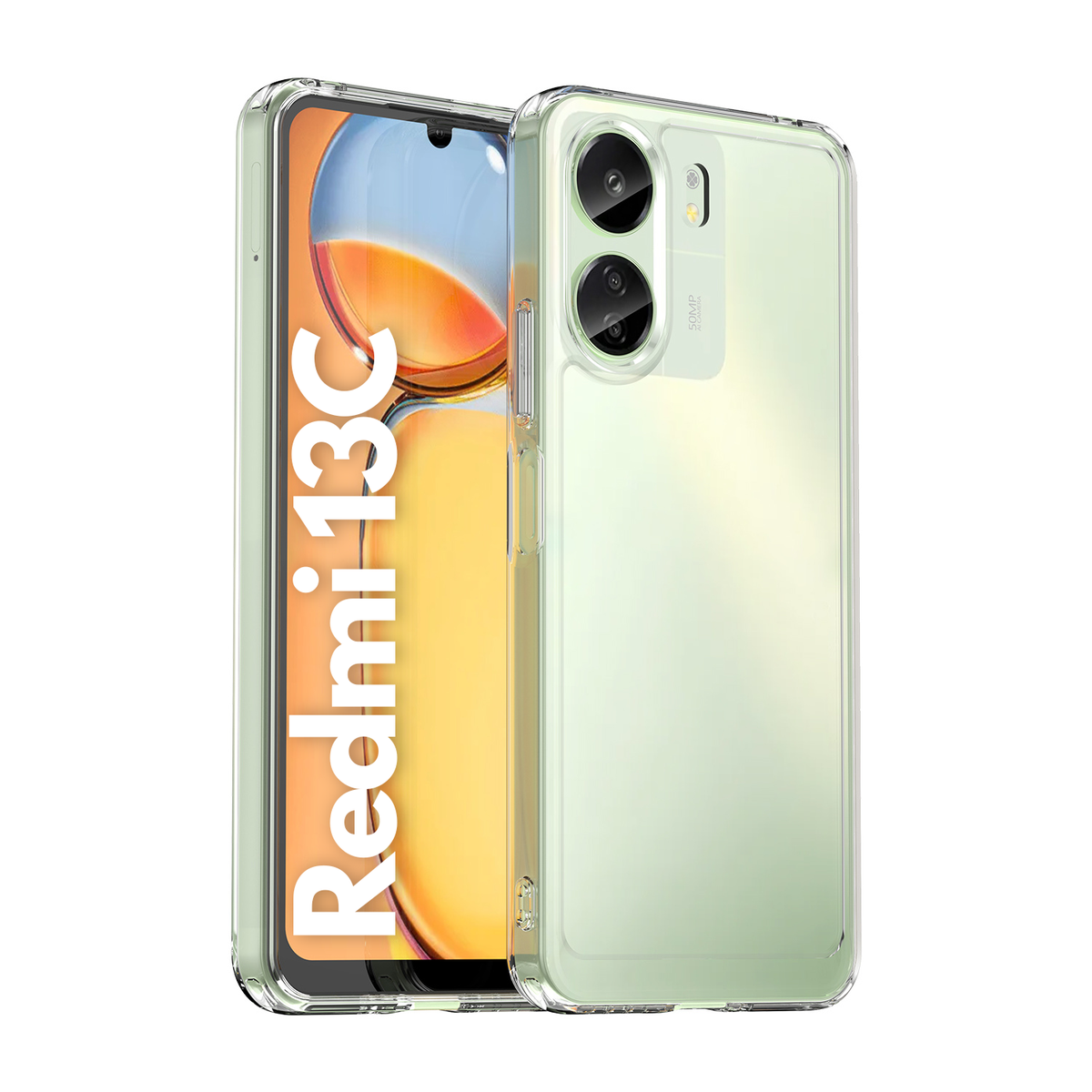 CellTime Clear Case for Redmi 13C - Shockproof Candy Series Cover ...