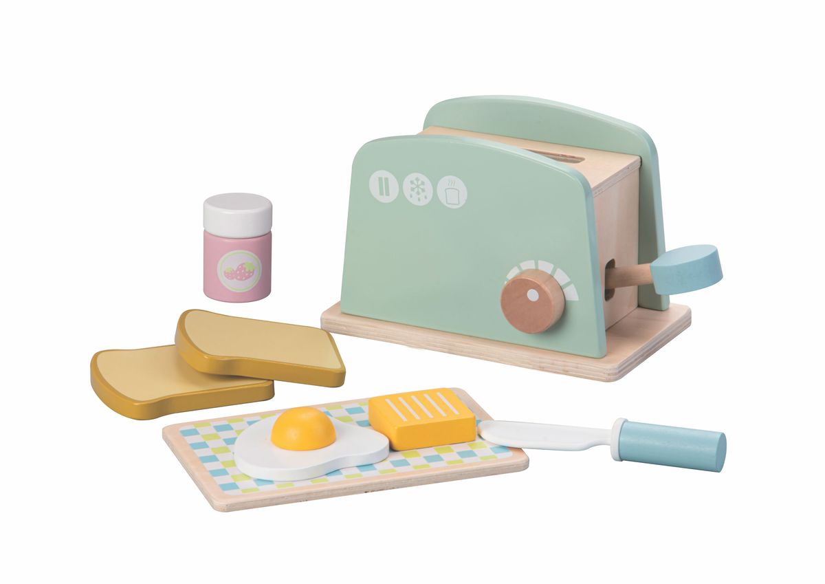 Wooden Kids Pretend Play Toaster Set - 8 Piece | Shop Today. Get it ...