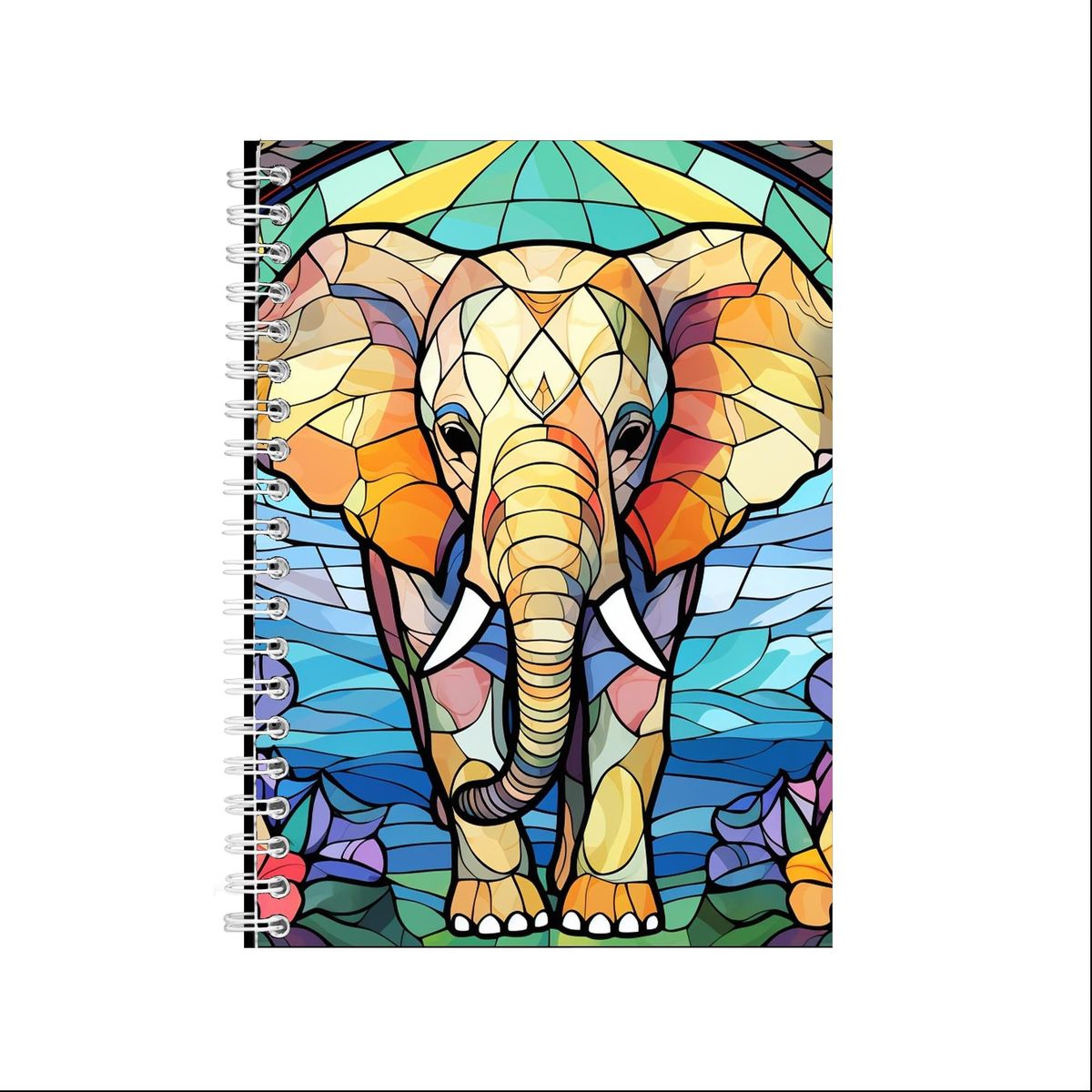 Scenic Glass Stained Elephant 22 A5 Notebook Gift Idea | Shop Today ... Scenic Glass Stained Elephant 22 A5 Notebook Gift Idea | Shop Today ...