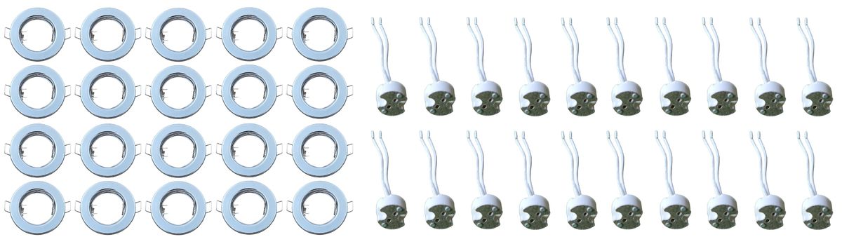 Hello Today Down Light Fitting & MR16 Down Light Base Socket - 20 Pack ...