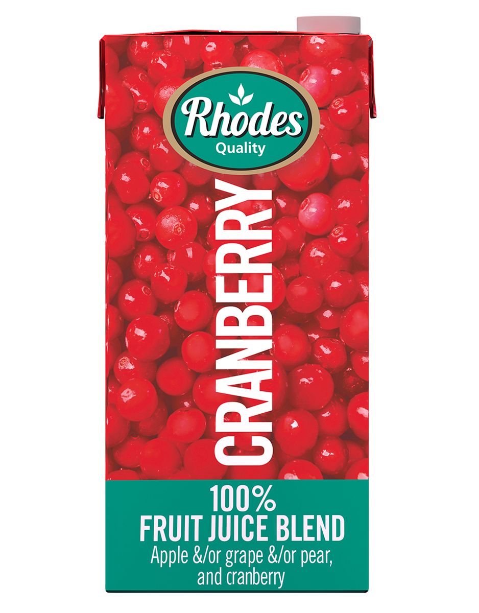 Rhodes - 100% Cranberry Fruit Juice Blend 1L - Pack of 6 | Shop Today ...