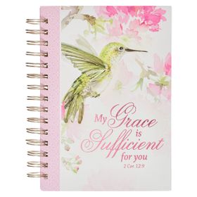 Christian Art Gifts Pink Journal W/Scripture My Grace Large Bible Verse ...