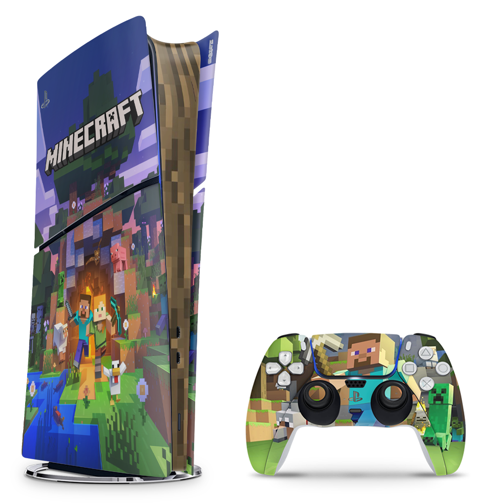SkinNit Sticker for PS5 Slim Digital - Minecraft (Sticker Only, Console ...