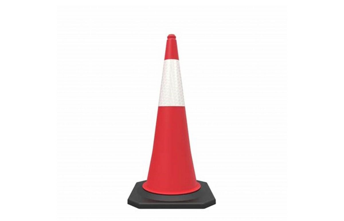 10 Pack Passion PVC Reflective Traffic Cones with Black Rubber Base ...
