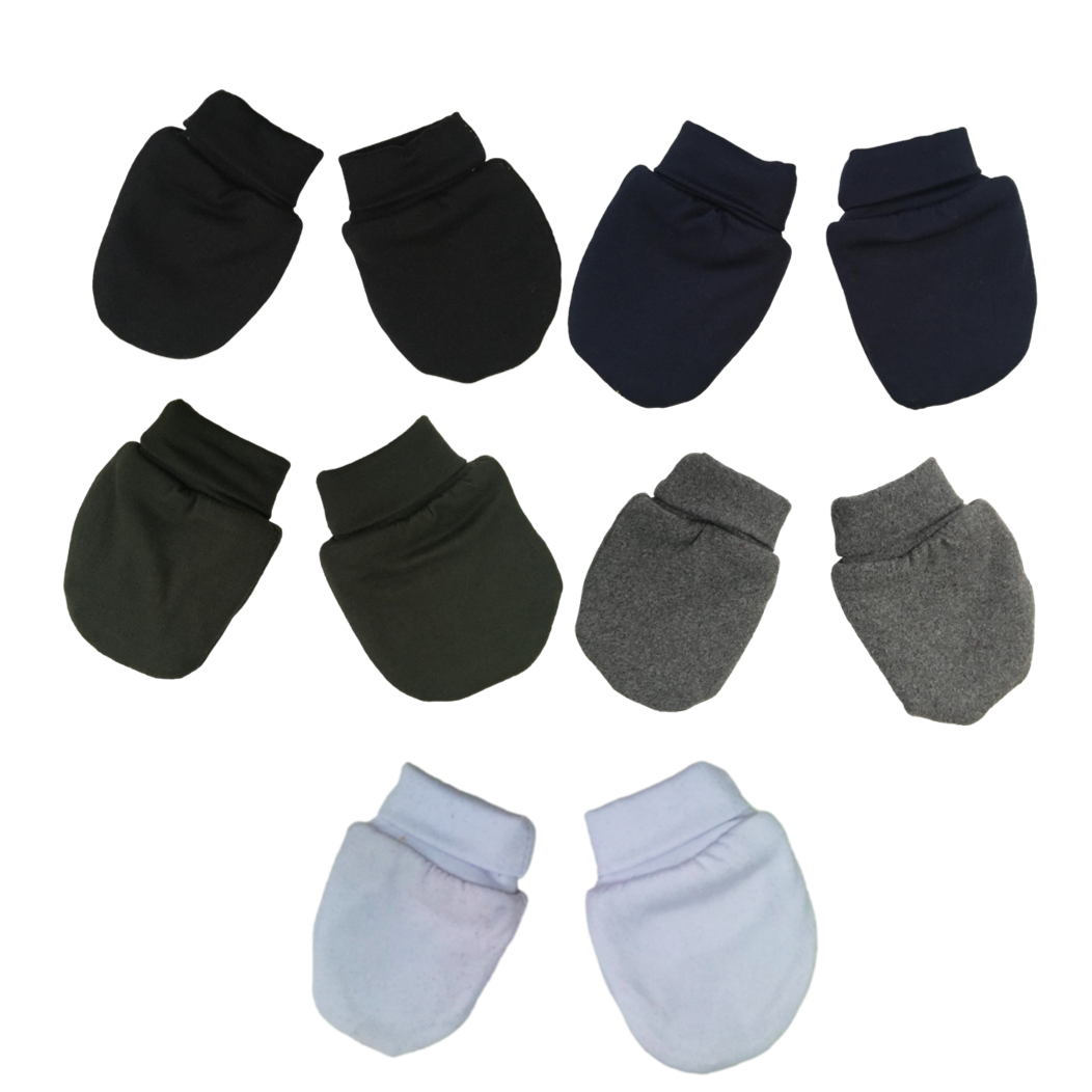 Baby Mittens Winter - Dty -5 Pack - Black, Navy, Olive, Grey & White ...