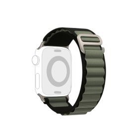 Alpine style loop Strap to fit 42/44/45/49mm Apple Watch - Olive black ...