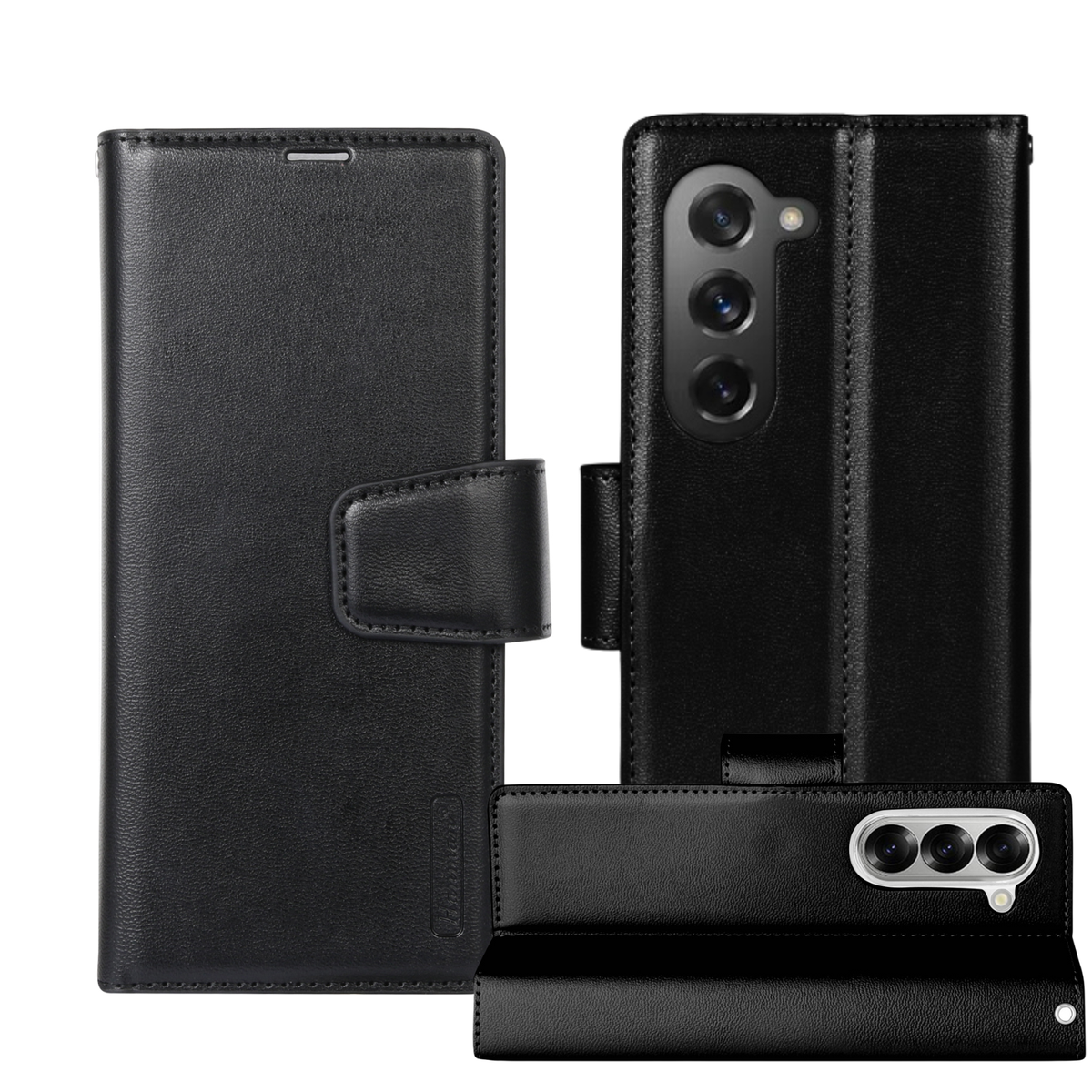 Hanman Classic Flip Leather Wallet Cover for Samsung Galaxy Z Fold 5 ...